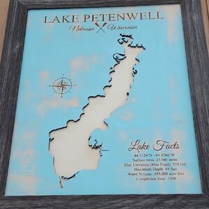 Restaurant Decor Sign Map Rustic Lake Seaside Add - Etsy
