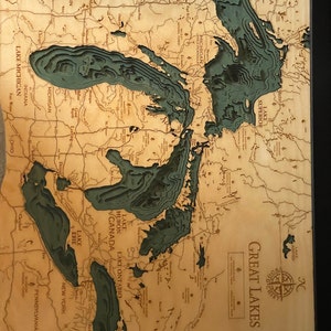 Puerto Rico Wood Carved Topographic Depth Chart / Map - Etsy