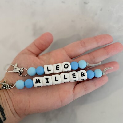 Bag Tag/keychain Silicone Beaded Name Tags for Your Personal - Etsy