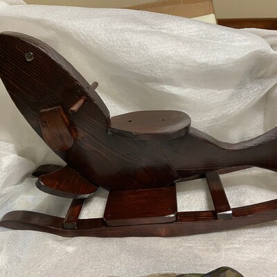 Solid Wood Rocking Fish - Etsy