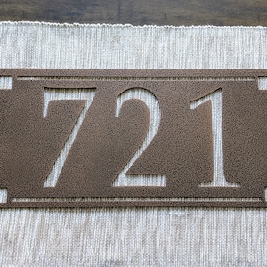 Custom Address Sign Modern House Numbers Street Name Sign Metal Home ...