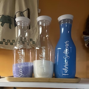 Laundry Room Labels Utility Decals Washing Powder, Fabric Softener ...