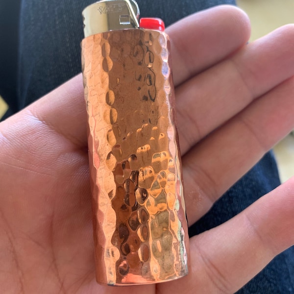 Handcrafted Pure Copper Lighter Cover With Hand Hammered Texture - Etsy