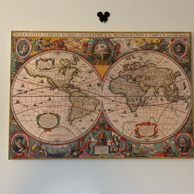 Old World Map 1630 Antique Fine Art Reproduction Print by Henricus Hondius Wall Map Art Print - Etsy