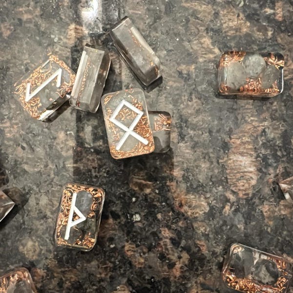 Magical Sparkle Glitter Bling Elder Futhark Viking Resin Runes by KJ ...