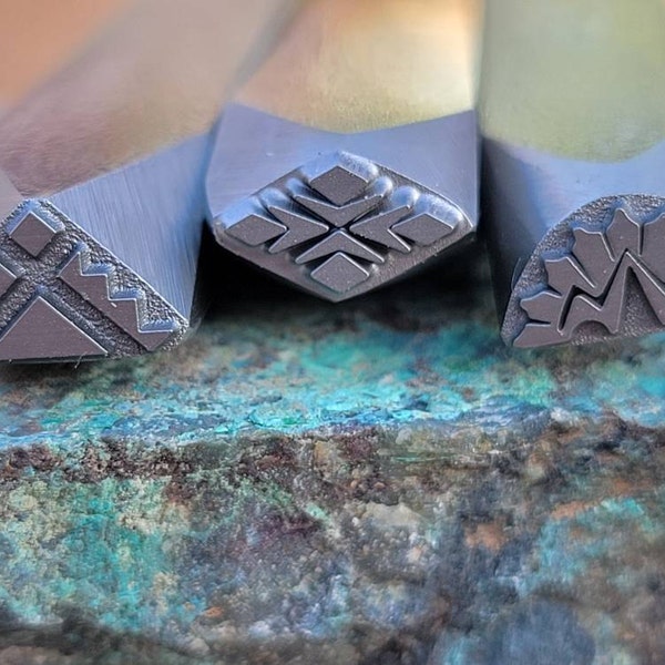 Iris/arrow/indian Inspired Triangle Steel Punches Jewelry Metal ...
