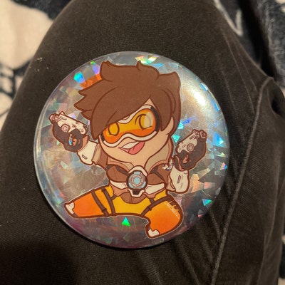 ON SALE Overwatch 3in Buttons Holographic Pin Back - Etsy