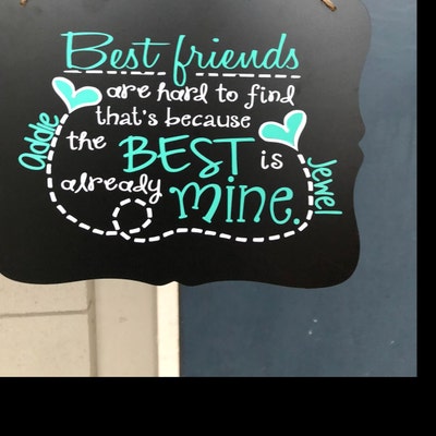 Personalized Best Friend Sign, BFF Gift, Bestfriend Gift, Best Friends ...