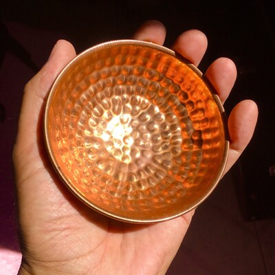 Hammered Copper Shave Dish - Etsy