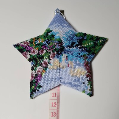 Whale Peyote Star Pattern PDF Sea Animal 3D Beaded Star - Etsy
