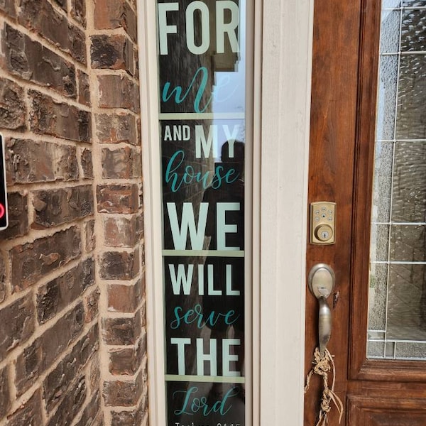 Scripture Porch Sign, Welcome Front Door Sign, Religious Housewarming ...