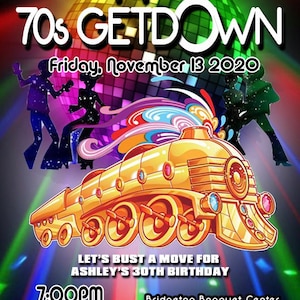 60s 70s Soul Train Disco Dance Party Invitation 60's 70's Party ...