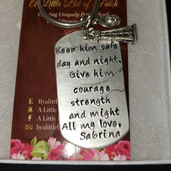 Oilfield Key Chain, Keep Him Safe, Oilfield Gift, Roughneck Key Chain ...