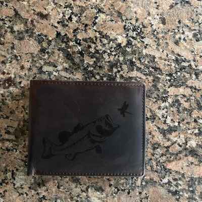 Mens Brown Leather Dog Hunting Wallet. RFID Blocking Genuine Leather ...