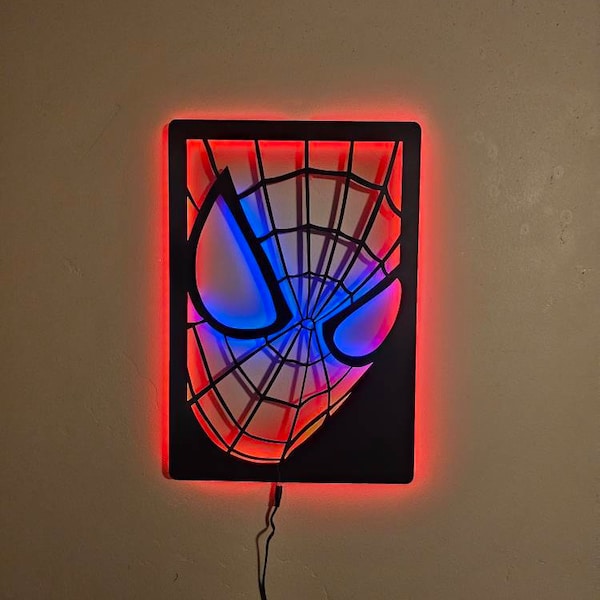 Spiderman Led Sign - Spiderman Fans Led Light - Avengers Hero Lighted ...