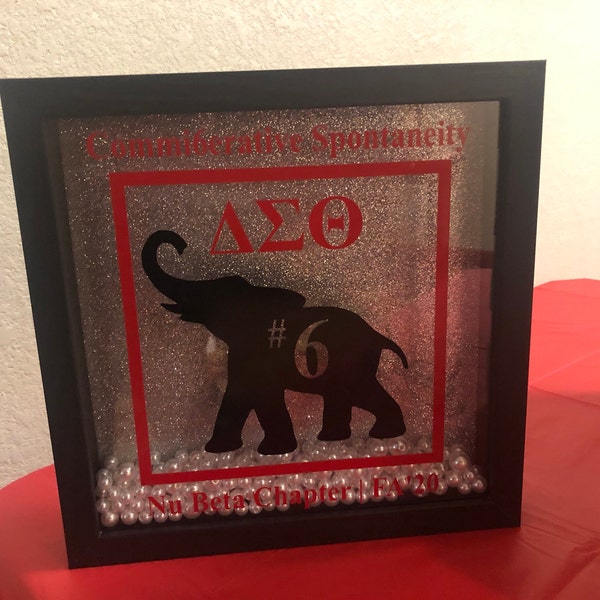 The **ORIGINAL** Personalized Elephant Shadow Box - Delta Sigma Theta ...