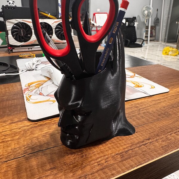 3D Printed Half Jinx Statue Unpainted Gray 15cm Tall Arcane League of Legends Inspired Figure - Etsy