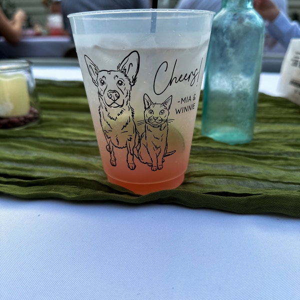 12oz or 16oz Frosted Unbreakable Plastic Cup #213 - Custom Pet ...