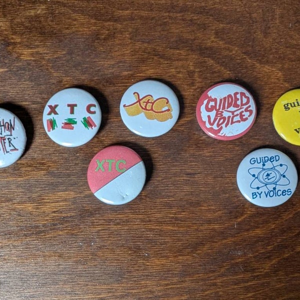 Stereolab Set of Four 25mm (1 Inch) Button Pin Badges, Featuring ...