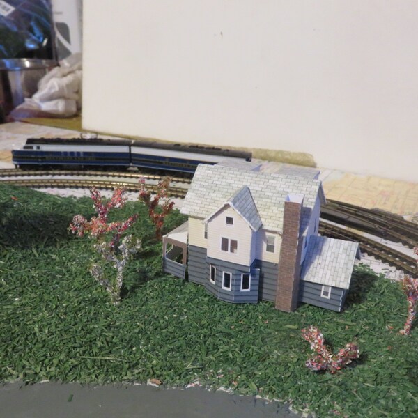 Cardstock N Scale Model House or Z Scale or T Gauge for Diorama or ...
