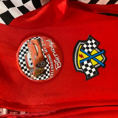 Birthday Button, Cars Birthday, Mater, Lighting Mcqueen, Sally, Flow ...