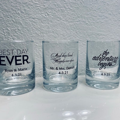 Custom Party Shot Glasses 57 Designs to Choose From Personalized Shot ...