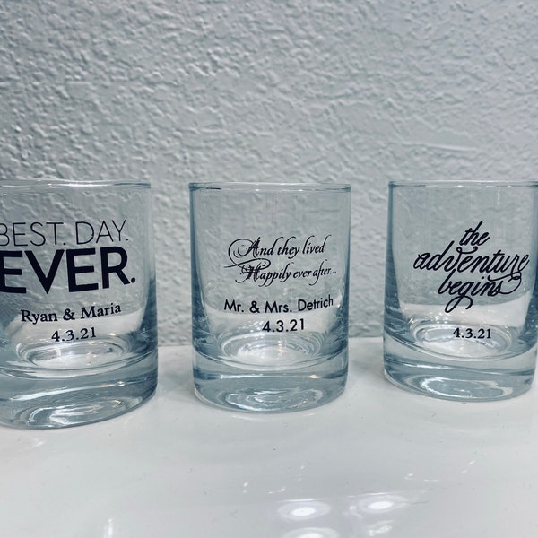 Custom Party Shot Glasses - 57 Designs to Choose From - Personalized ...