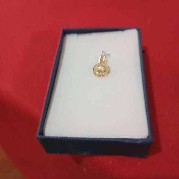 Solid Gold Angel Charm: 10k/14k Diamond Cut Religious Pendant - Etsy