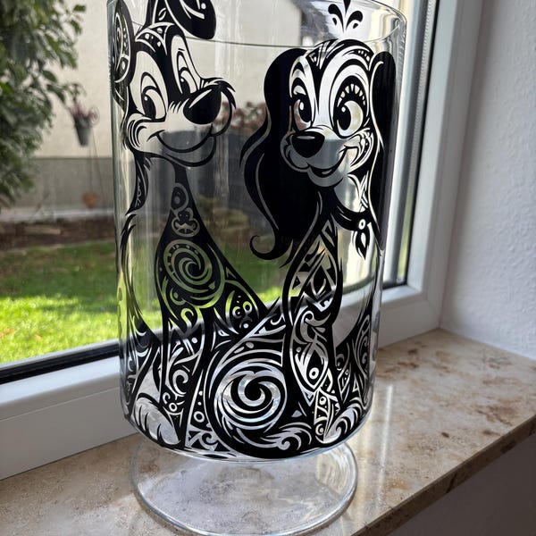 Lady and the Tramp Mandala SVG, Enchanted Svg, Silhouette Cut Files ...