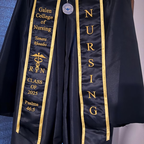 Custom Graduation Stole: Personalized Embroidery Sash - Etsy