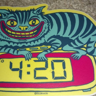 4:20 Cat Sticker - Etsy
