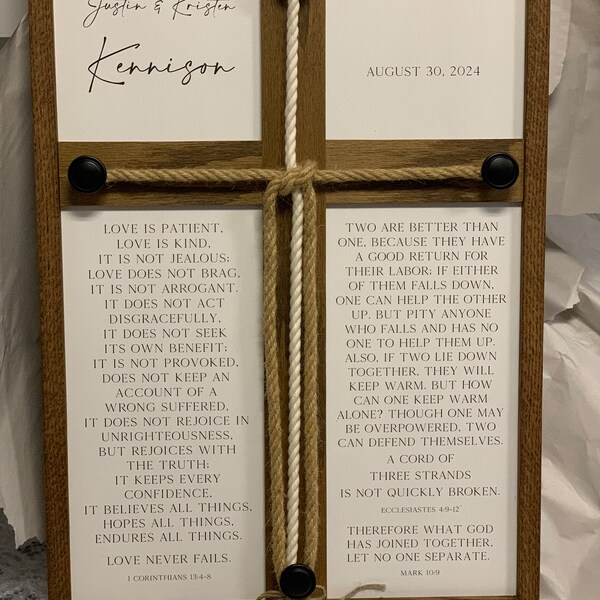 Custom Trinity Braid, Corinthians Love is Patient Love is Kind, A Cord ...