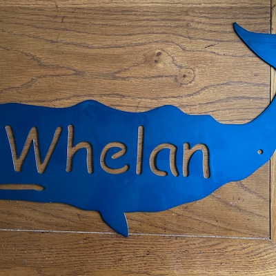 Whale Address Sign Coastal Beach Metal Wall Art - Etsy