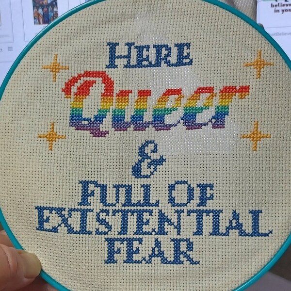 Minimalist Cross Stitch Pattern With Snarky Text | Dark Cottagecore ...