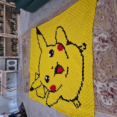 Pikachu Corner to Corner Crochet Blanket Pattern - Etsy