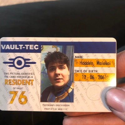 Vault-tec Vault Resident ID Card Cosplay Prop - Etsy