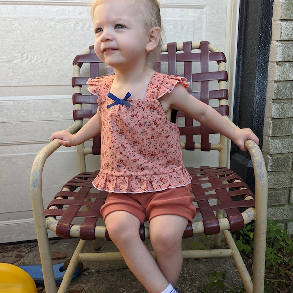 TULIPS Top Baby Girl Sewing Pattern Pdf , Baby Girl Blouse, Toddler Top ...