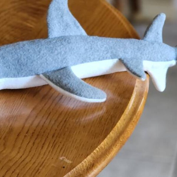 Hammerhead Shark Sewing Pattern - Beginner Sewing Machine Step-by-step Tutorial With Traceable ...
