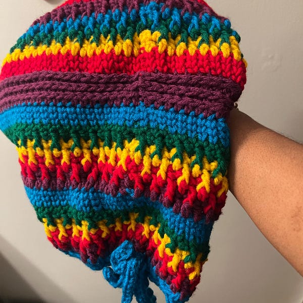 Crochet Rastafarian Dreadlock Tam Hat, Dread Sock Tube Hat, Crochet Loc ...