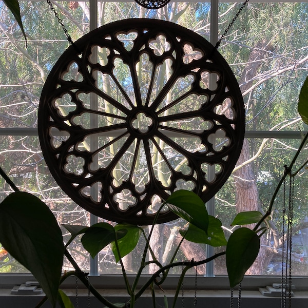 Gothic Rose Window Notre Dame De Paris Cathedral Real Reconstituted ...
