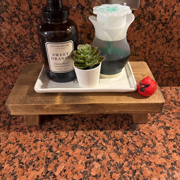 Mini Display Stool | Wooden Decor | Wooden Riser | Brown Wooden Riser ...