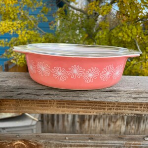 Vintage Pyrex Pink Daisy Casserole Dish 043 1956-1962 - Etsy