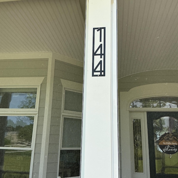 Vertical House Number Sign, Address Number Sign, Modern House Number ...