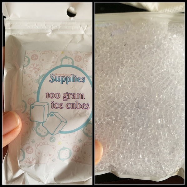 100 Gram (3 1/2 Ounces) Mini Resin Faux Ice Cubes, Tiny Fake Ice Cubes ...