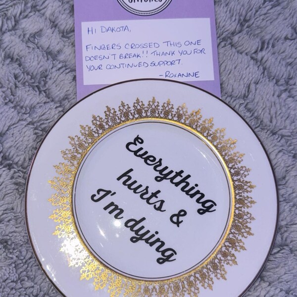 Bitch 6” Decorative Plate | Sassy & Cute Home Art | Swear Word Dishes ...