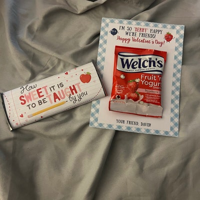 Valentines Day Fruit Snack Card Printable I'm so Berry Happy We're ...