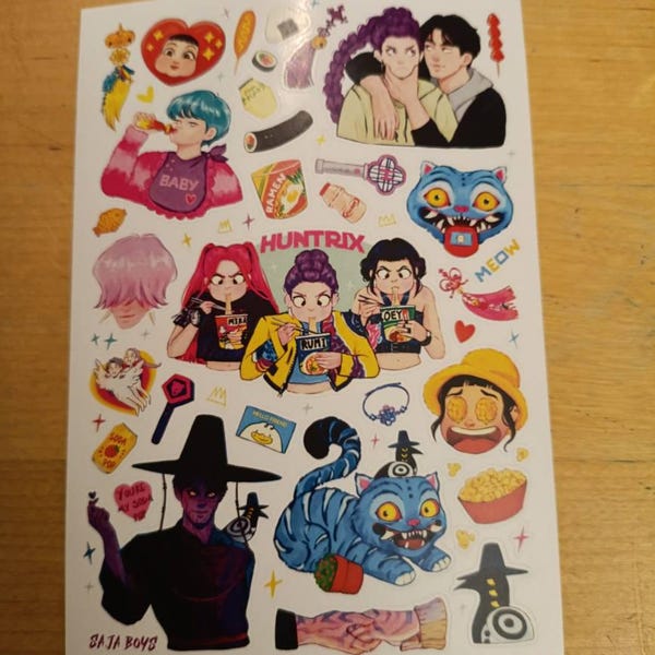 HUNTRIX Sticker Sheet – Waterproof Vinyl | Kindle Deco Kpop Demon ...