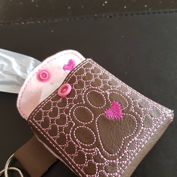 Paw Heart Poop Case, Bag Dispenser, Dog Poop Bag, DIGITAL PATTERN, 4x4 ...