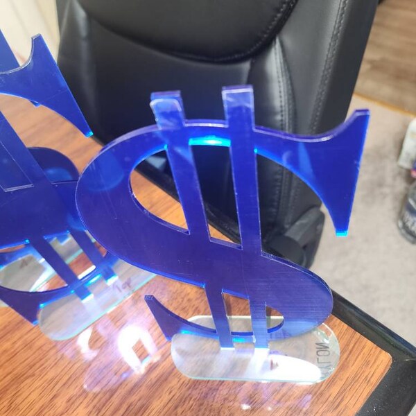 Large Dollar Sign Gold Mirror Backdrop Mirrored Money Sign Custom ...