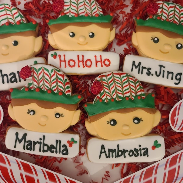 Elf With Sign or Plaque Cookie Cutter and Fondant Cutter and Clay ...